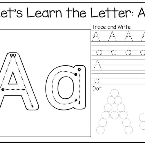 Let's Learn the Letters-build Trace and Write and Dot - Etsy