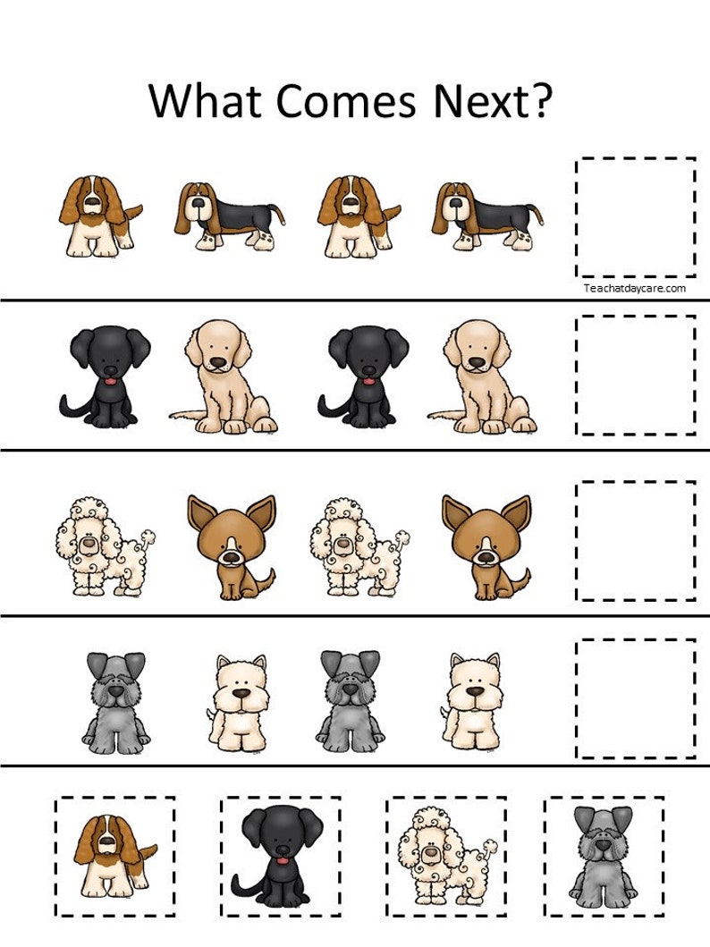 30 Dogs Printable Preschool Games Download. Games and | Etsy