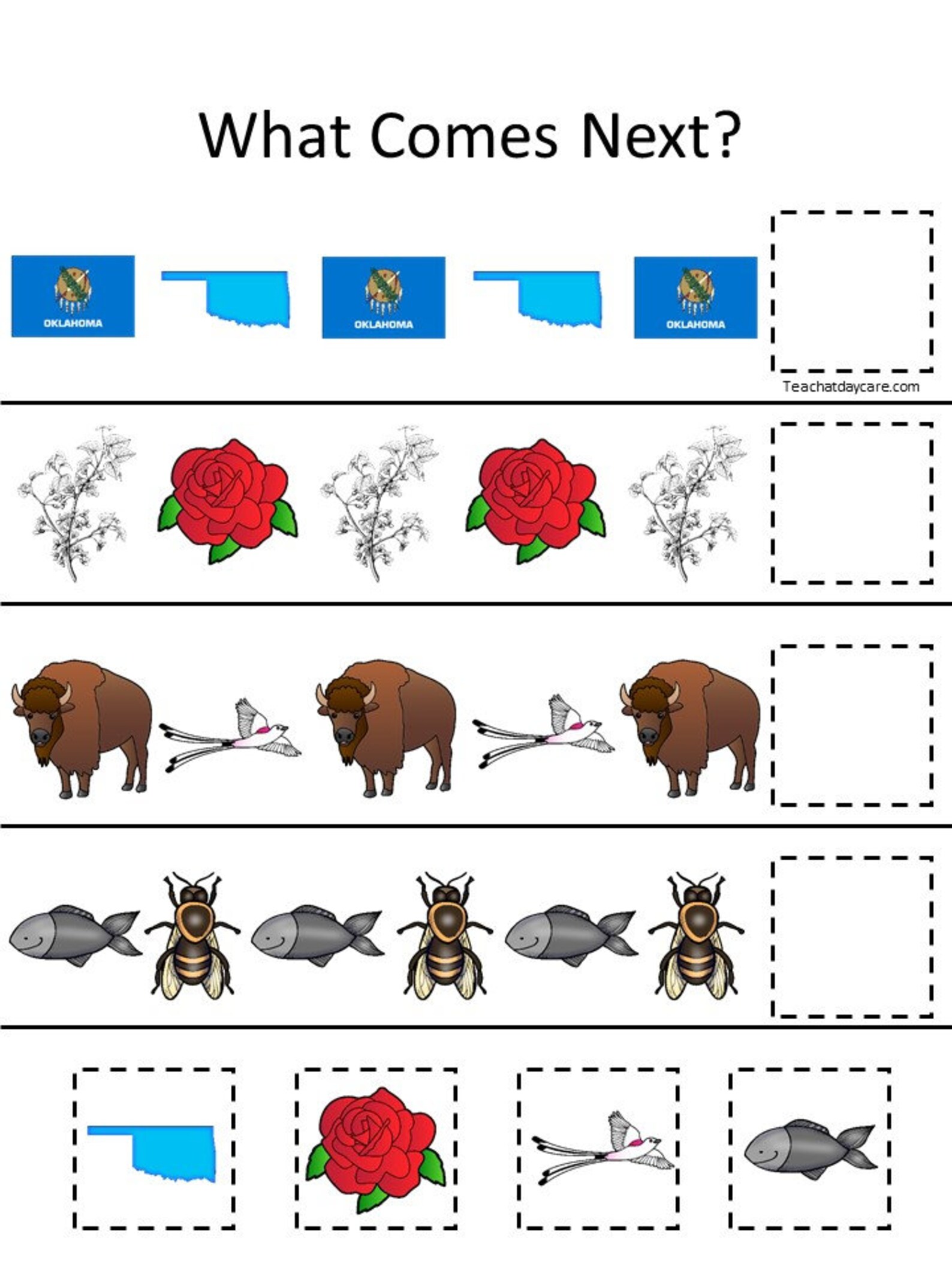 30 Oklahoma State Symbols Themed Learning Games Download. ZIP | Etsy