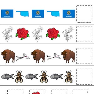 30 Oklahoma State Symbols Themed Learning Games Download. ZIP File ...