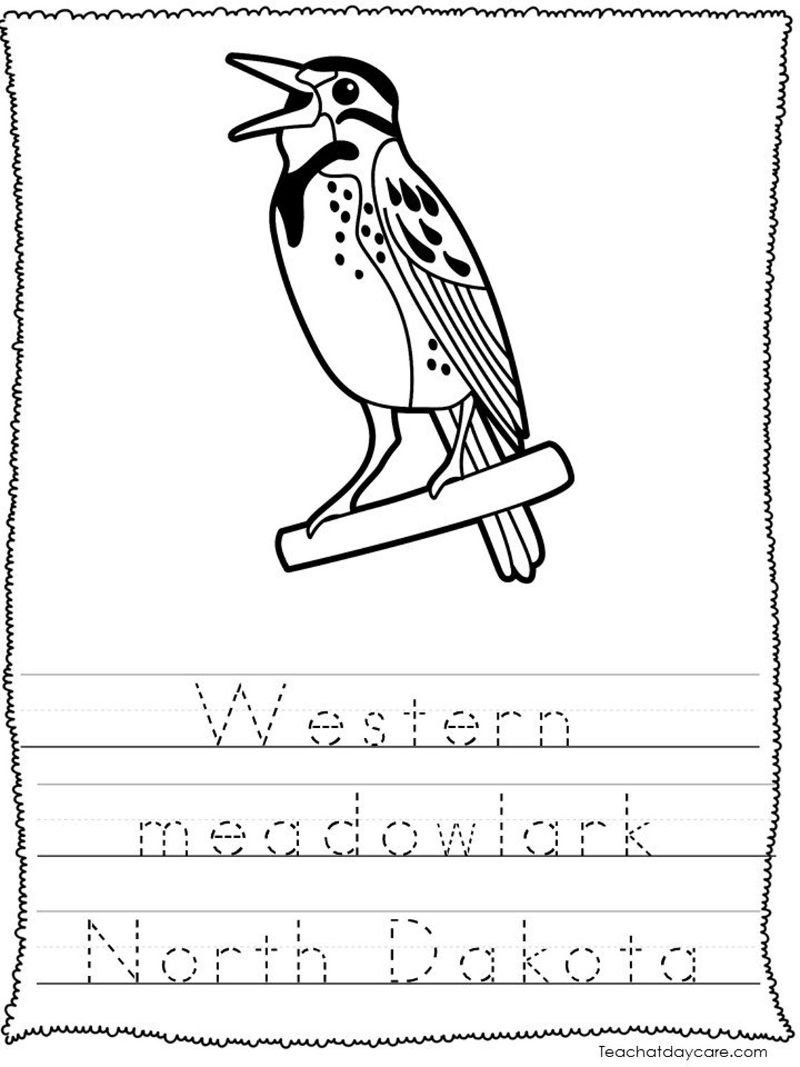 50 Printable State Birds Color Worksheets. Preschool and Kindergarten ...