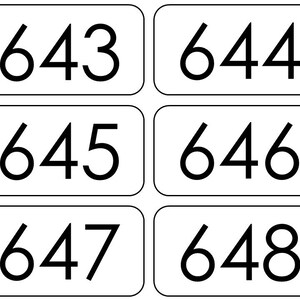 100 Printable Numbers 601-700 Flashcards. Preschool Thru Third Grade ...