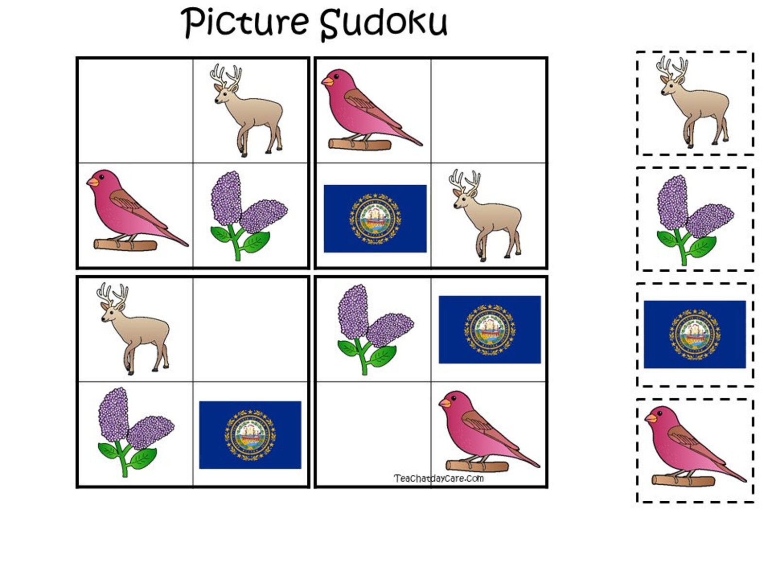 30 New Hampshire State Symbols Themed Learning Games Download. - Etsy