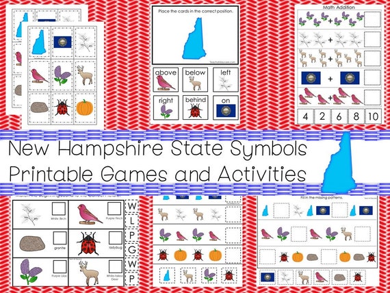 30 New Hampshire State Symbols Themed Learning Games Download. | Etsy
