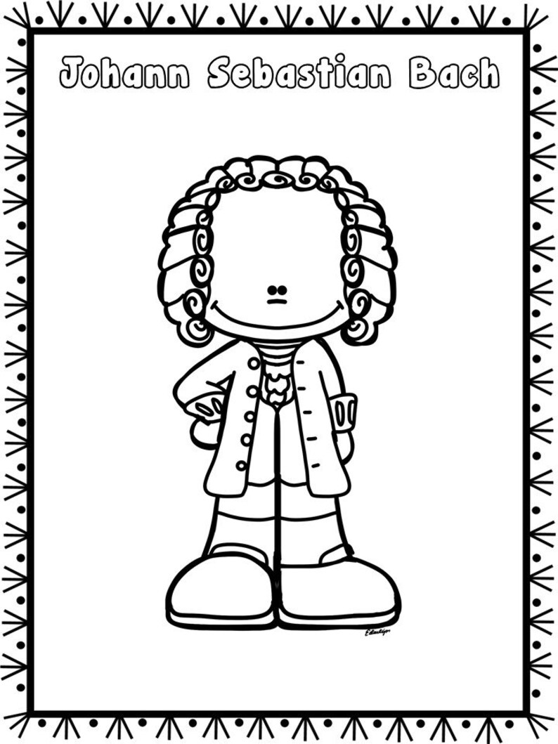 Johann Sebastian Bach Great Composer Unit. Music Appreciation. | Etsy