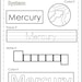 16 Solar System Planets Color Read Trace Write Worksheets. Preschool ...