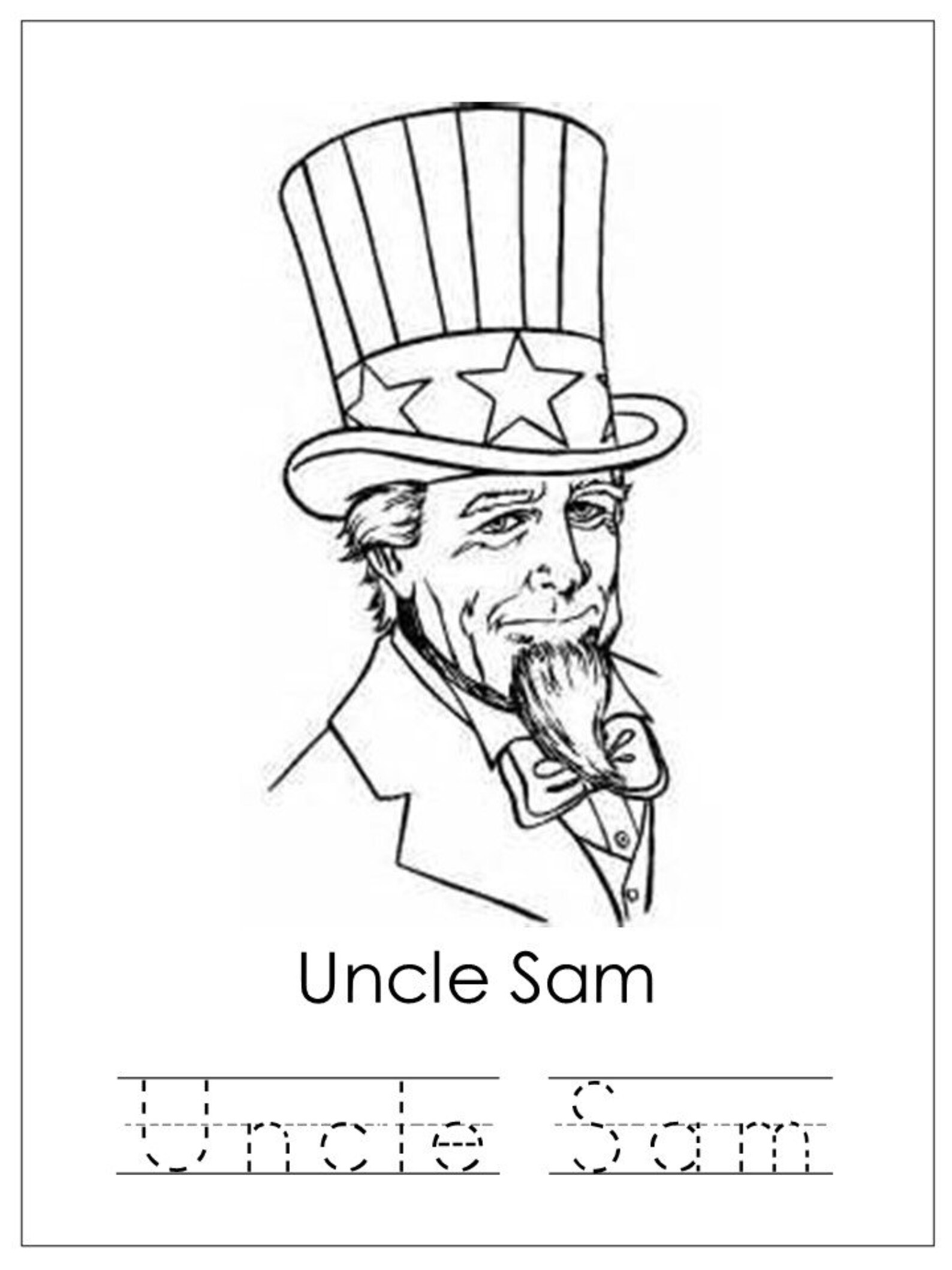8 My America Symbols Color and Tracing Sheets. Preschool and ...