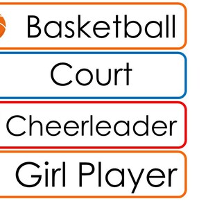 Basketball Single Week Sports Themed Word Wall Set. Classroom Bulletin ...