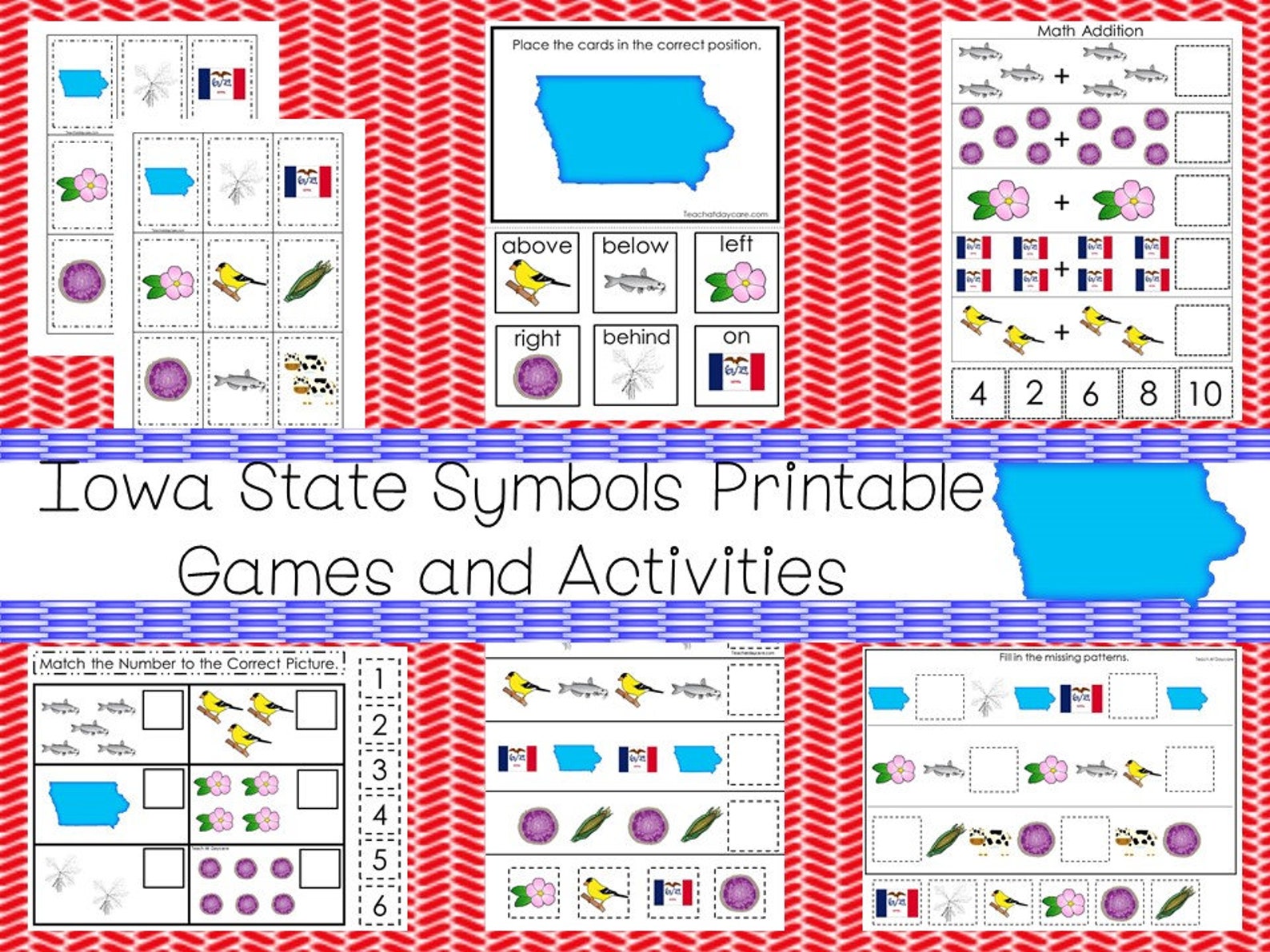 30 Iowa State Symbols Themed Learning Games Download. ZIP - Etsy