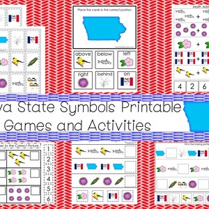 30 Iowa State Symbols Themed Learning Games Download. ZIP File ...