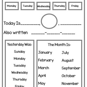 Black and Gray Chevron Homeschool Daily Calendar Notebook. Kindergarten ...