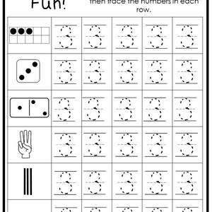 10 Printable Number Fun-subitizing 1-20 Worksheets. | Etsy Canada