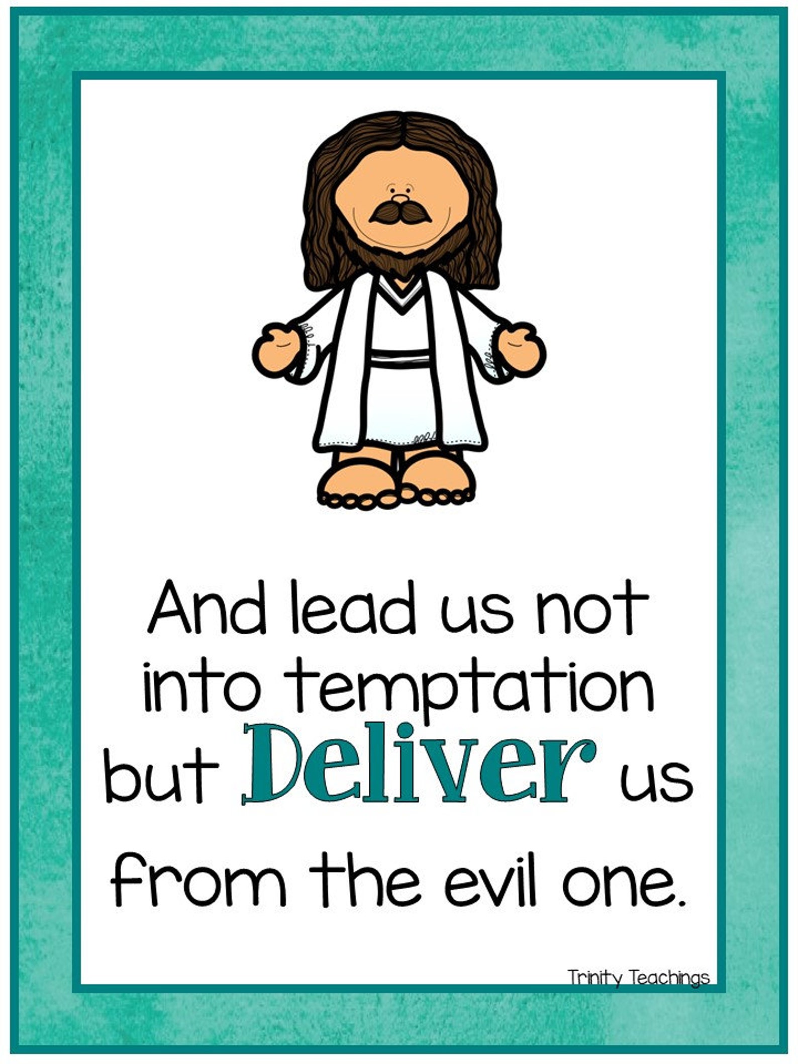 12 the Lord's Prayer Posters. 6 Color, 6 Black and White. Classroom ...