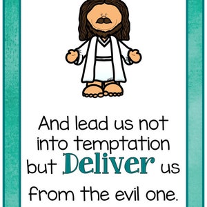 12 the Lord's Prayer Posters. 6 Color, 6 Black and White. Classroom ...