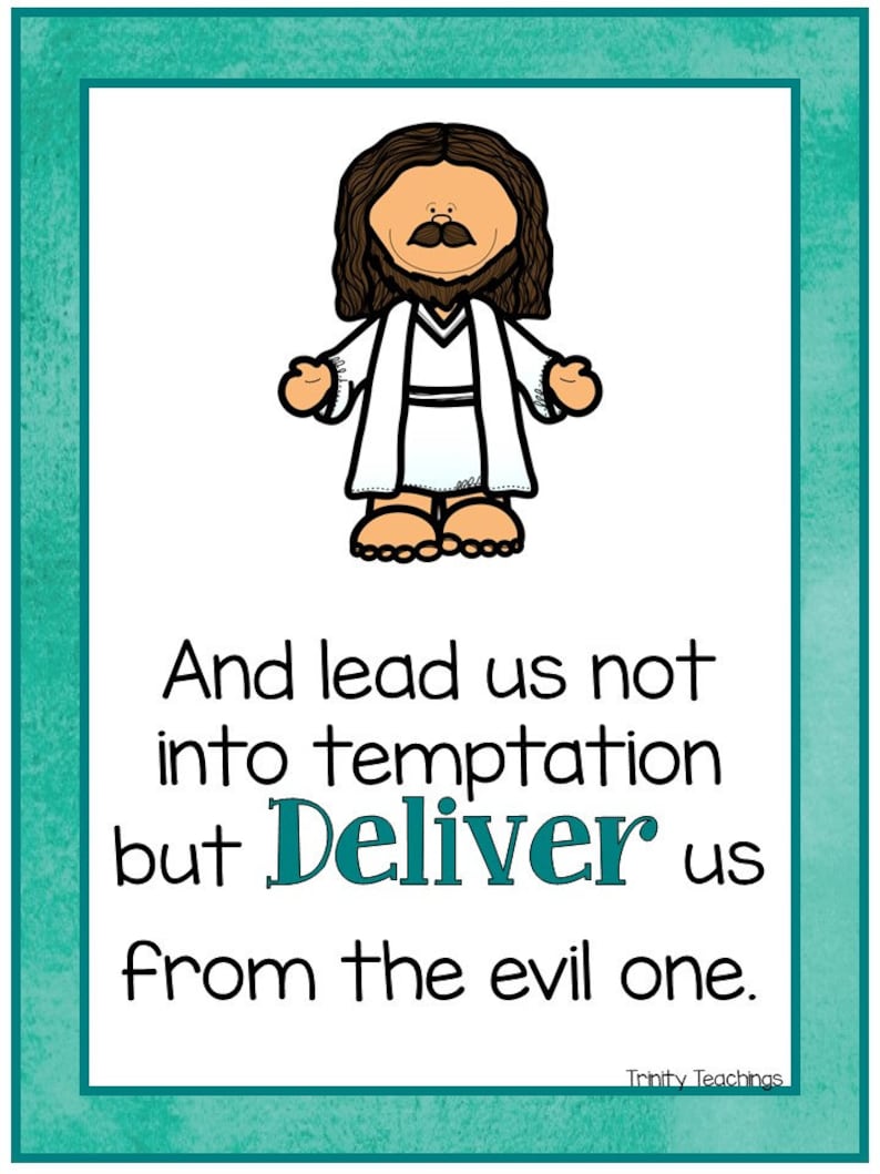 12 the Lord's Prayer Posters. 6 Color, 6 Black and White. Classroom ...