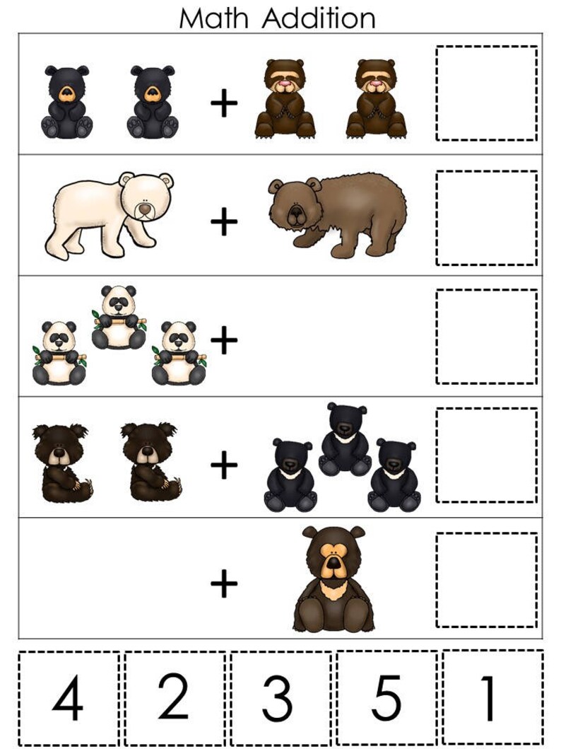 30 Bears Preschool Educational Learning Games Download. Games - Etsy