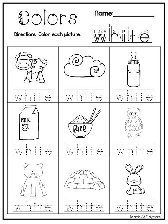 Tracing Words Worksheets