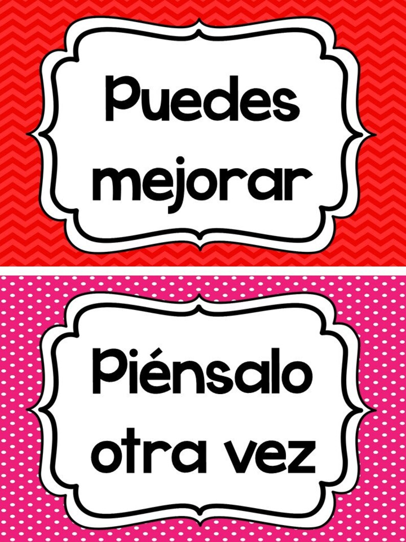 7 Rainbow Spanish Behavior Clip Chart Cards. Classroom - Etsy