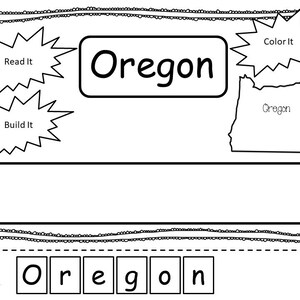All 50 States Read It, Build It, Color It Learn the States Preschool ...