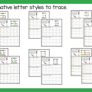 38 Green Let's Go Alphabet Tracing Worksheets. Letter Formation ...