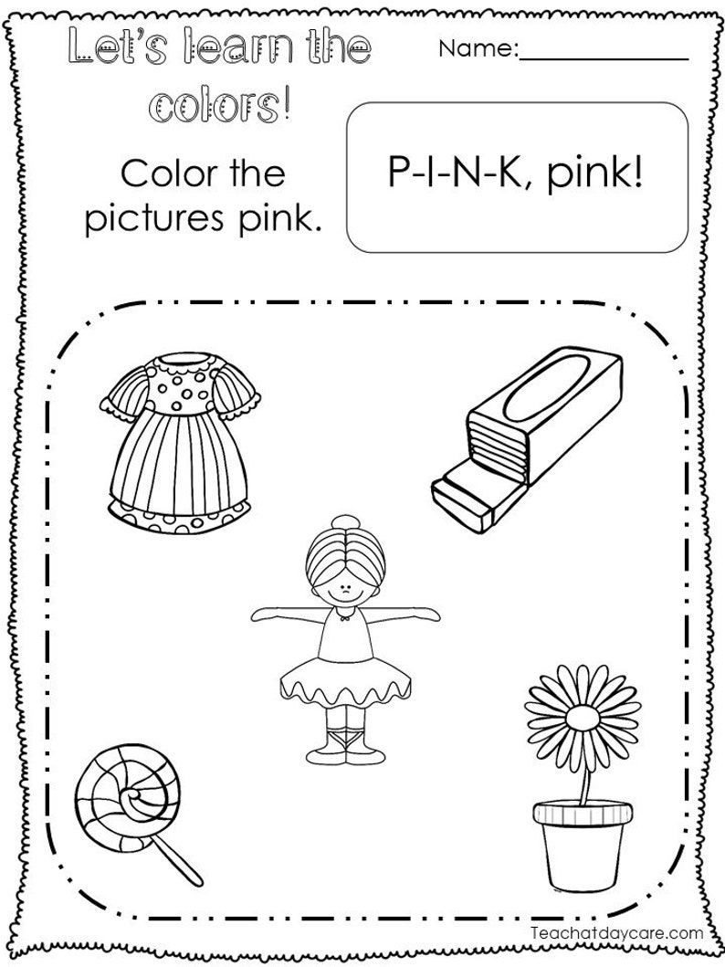 11 Spell and Color Worksheets. Preschool and Kindergarten - Etsy
