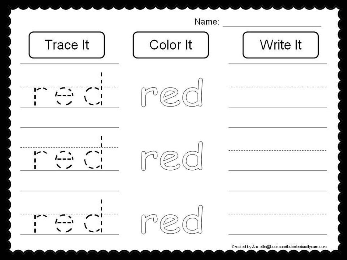 250 Preschool Learn Our Colors Worksheets Download. - Etsy