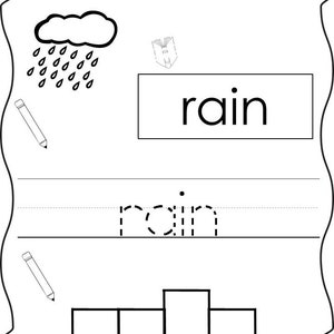 10 Weather Themed Printable Worksheets. Color, Read, Trace, Letter Box ...