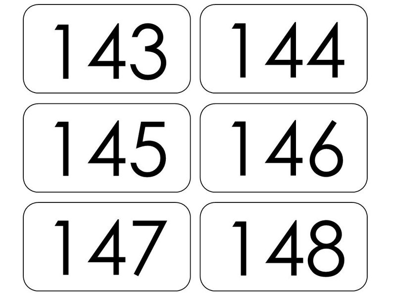 100 Printable Numbers 101-200 Flashcards. Preschool Thru Third - Etsy