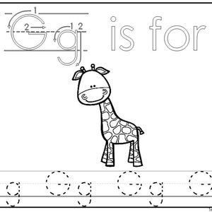 Alphabet Animal Phonics Color and Trace Worksheets. Preschool-kdg ...