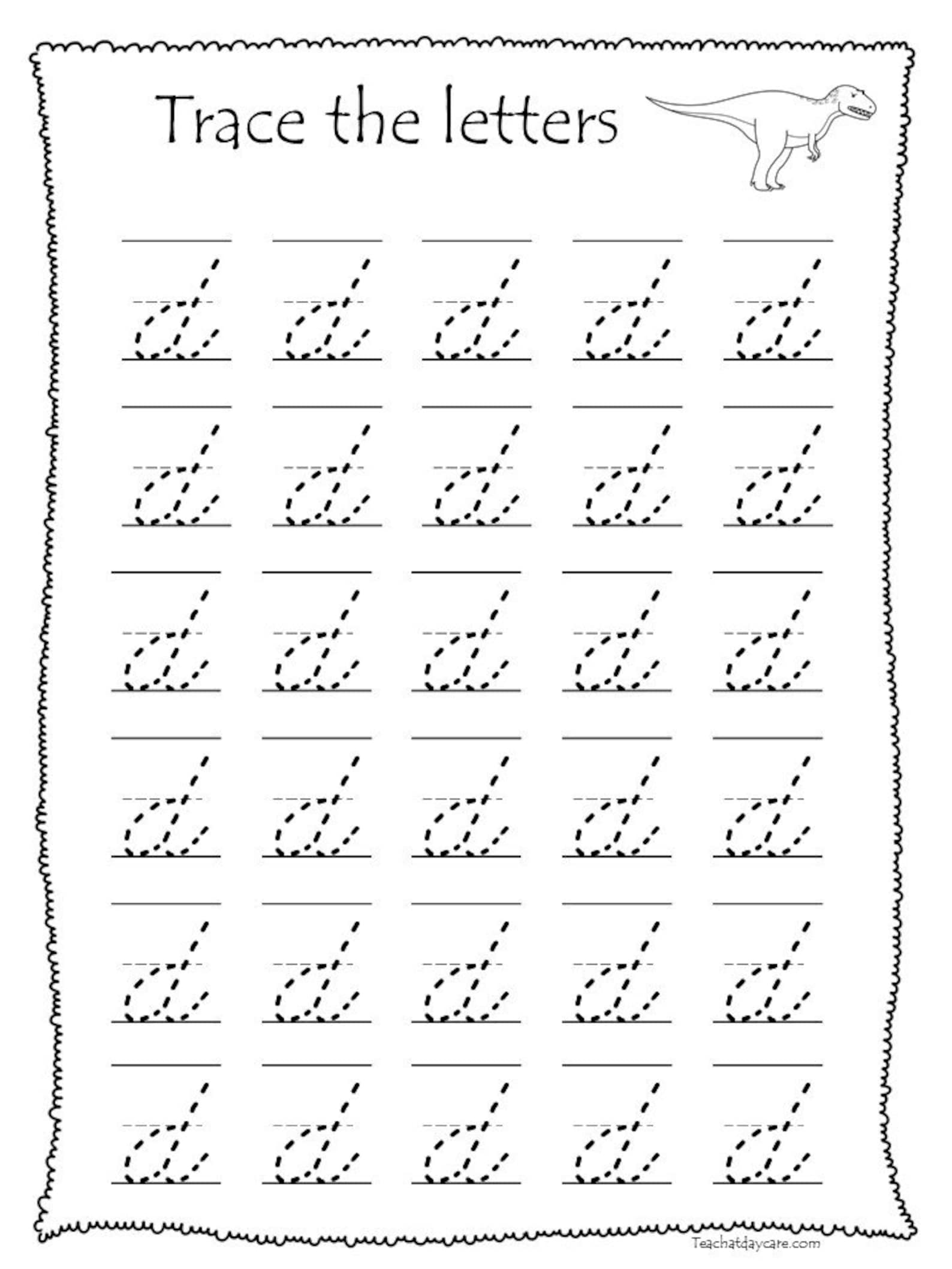 26 Printable Lowercase Cursive Trace the Alphabet Worksheets. | Etsy