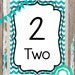 20 Printable Rustic and Teal Themed Numbers Posters. Numbers - Etsy
