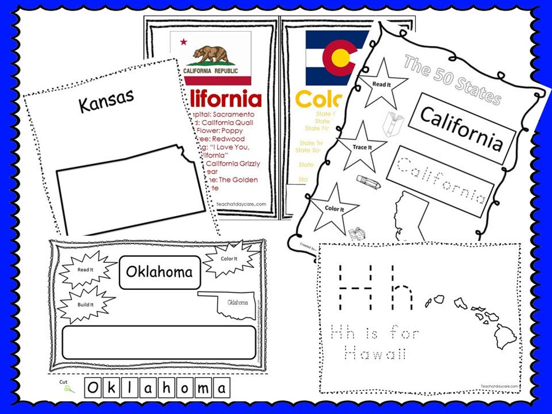 50 States Curriculum Download. Preschool-kindergarten. Worksheets and ...