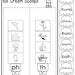 10 Printable Digraphs Ice Cream Worksheets. Kindergarten-2nd - Etsy