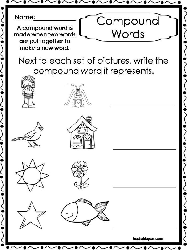 10 Printable Compound Word Worksheets. 1st-2nd Grade ELA | Etsy Hong Kong