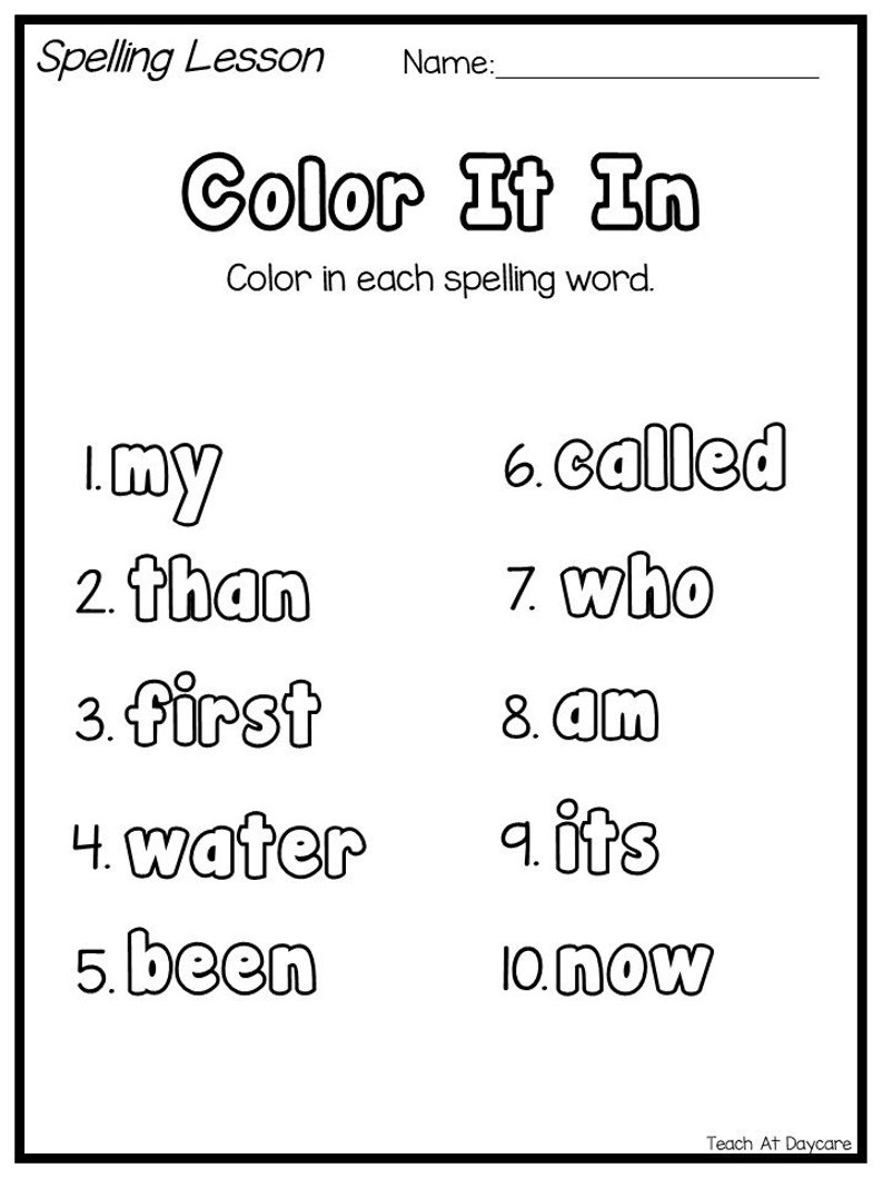 Fry First Hundred Words 81-90 Single Week Spelling Unit. Trace, Box ...