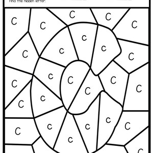 Lowercase Hidden Letters Worksheets. Letter Recognition. Preschool-kdg ...