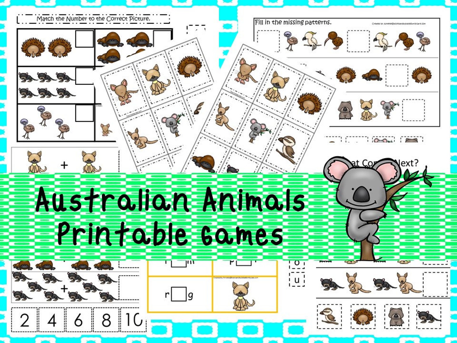 30 Australian Animals Games Download. Games and Activities in | Etsy