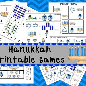 30 Hanukkah Games Download. Games and Activities in PDF Files. - Etsy