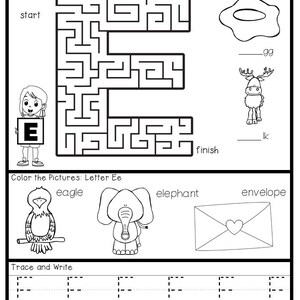 Uppercase Alphabet Maze Craze Worksheets. Preschool-kindergarten ...