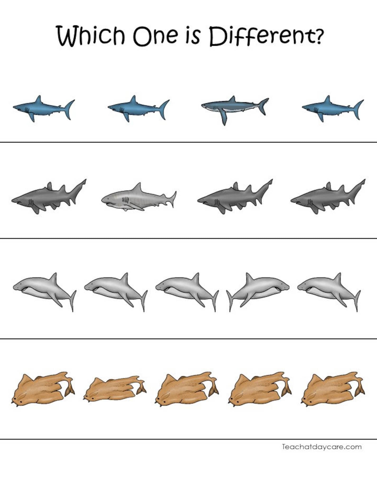 30 Sharks Printable Preschool Educational Games Download. Games and ...