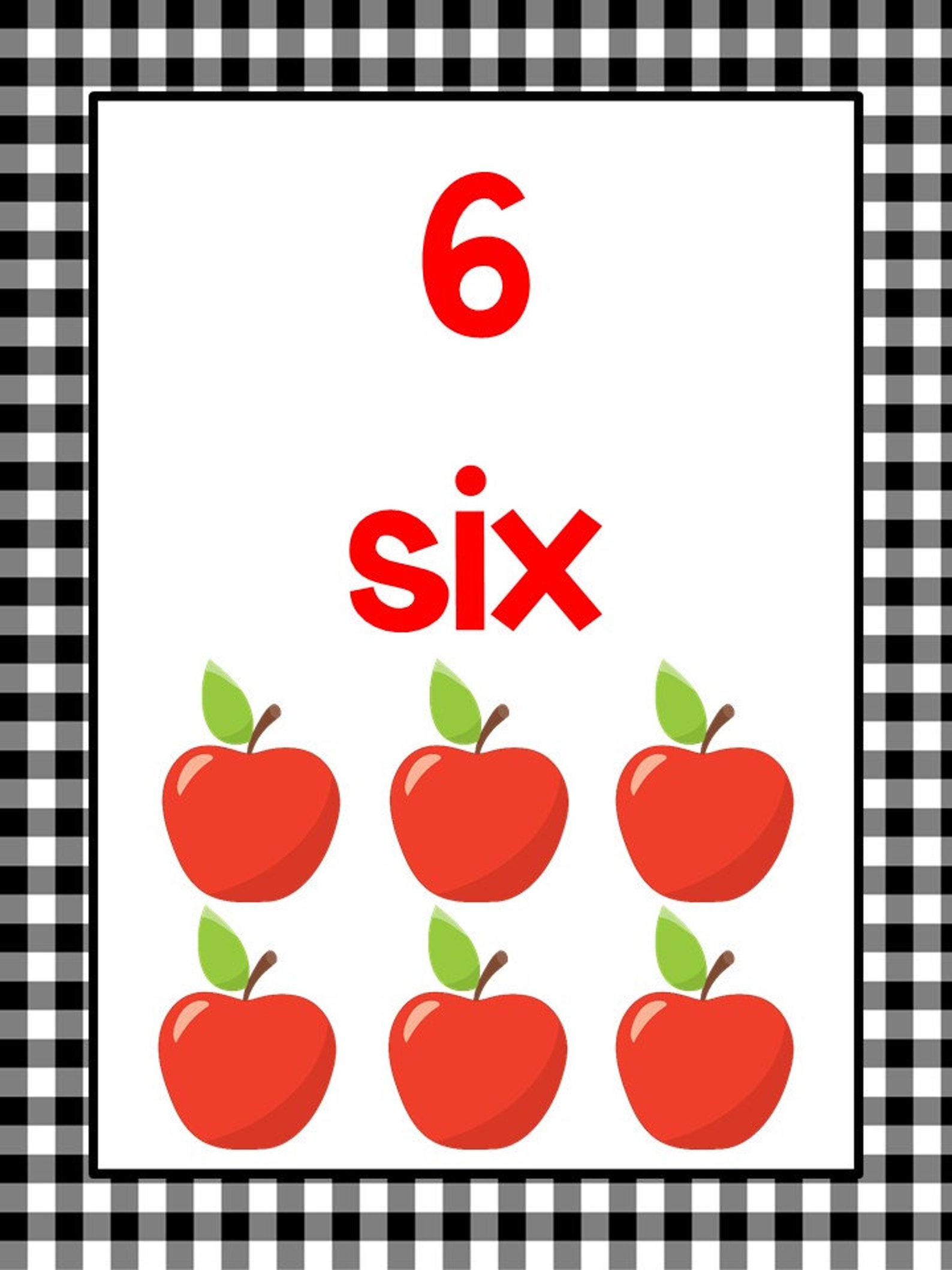 20 Printable Apple Themed Numbers Posters. Numbers 1-20. Classroom Wall ...