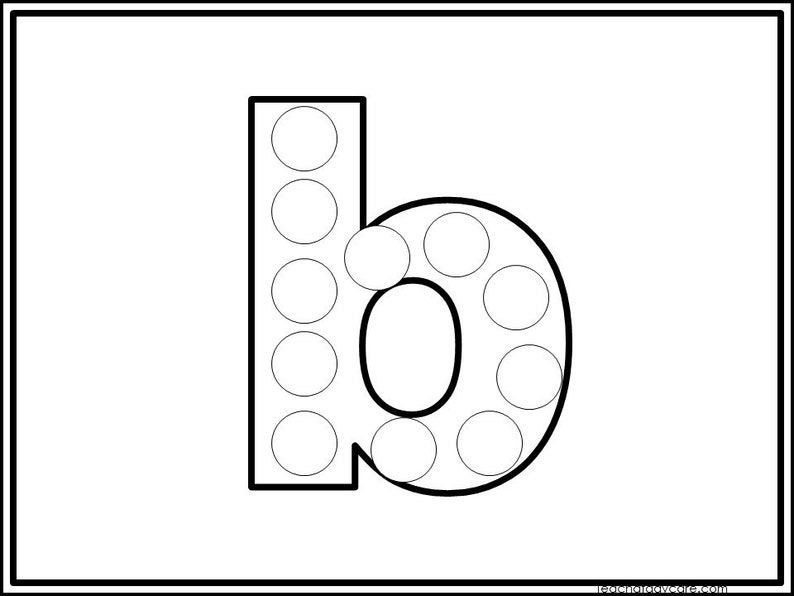 26 Printable Alphabet Lowercase Do-a-dots Worksheets. - Etsy Australia