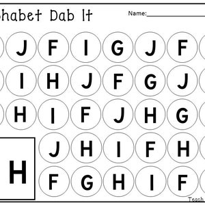 26 Printable Alphabet Uppercase Dab It Worksheets. Preschool-kdg ...