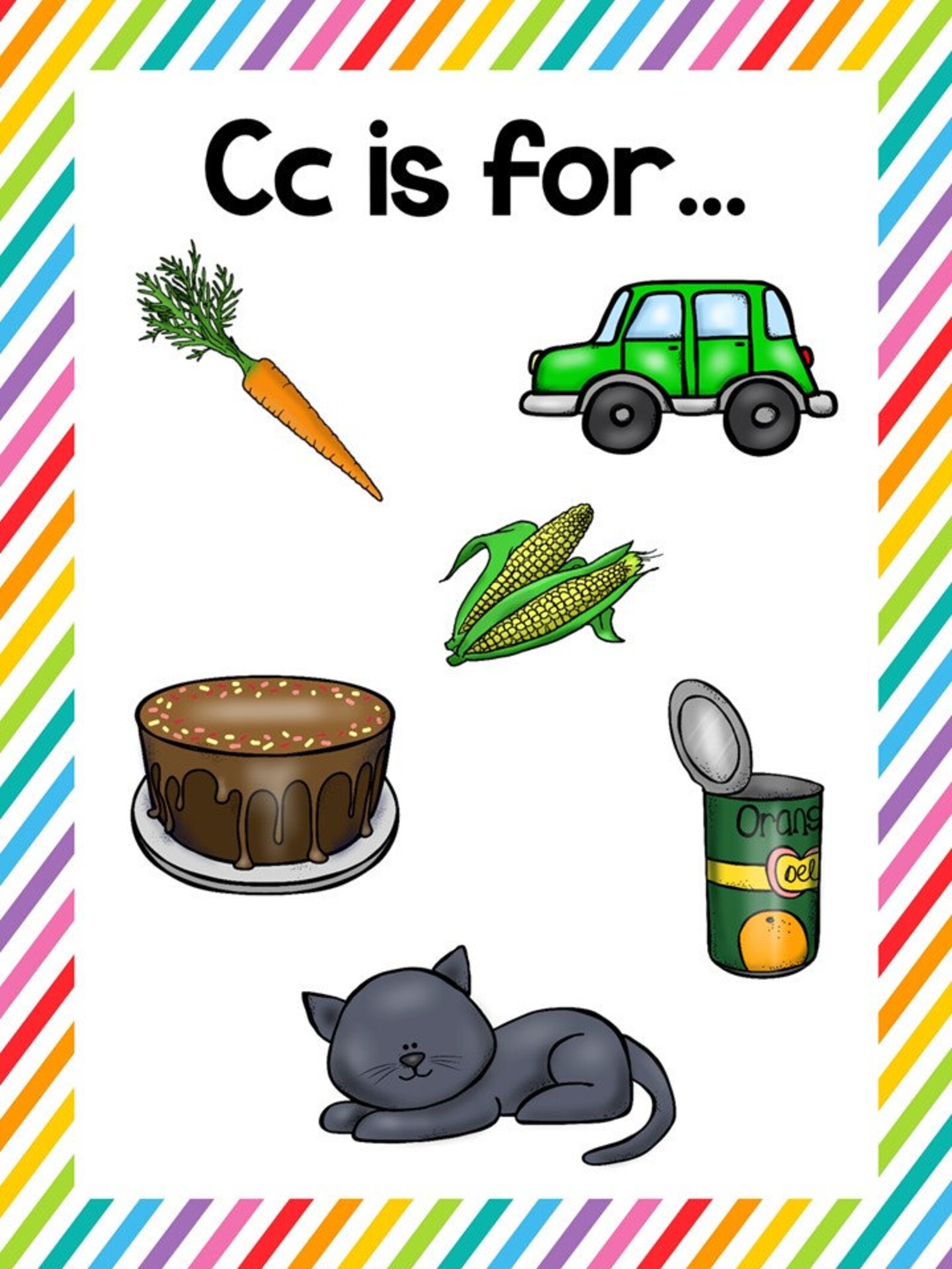 26 Printable Rainbow Bordered Alphabet Phonics Posters. | Etsy