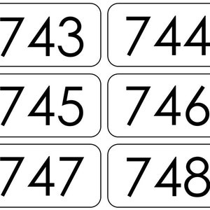 100 Printable Numbers 701-800 Flashcards. Preschool Thru Third Grade ...