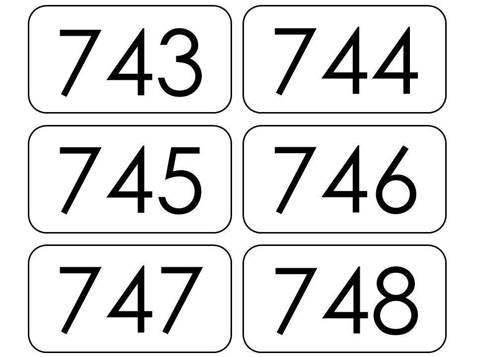 100 Printable Numbers 701-800 Flashcards. Preschool Thru Third | Etsy