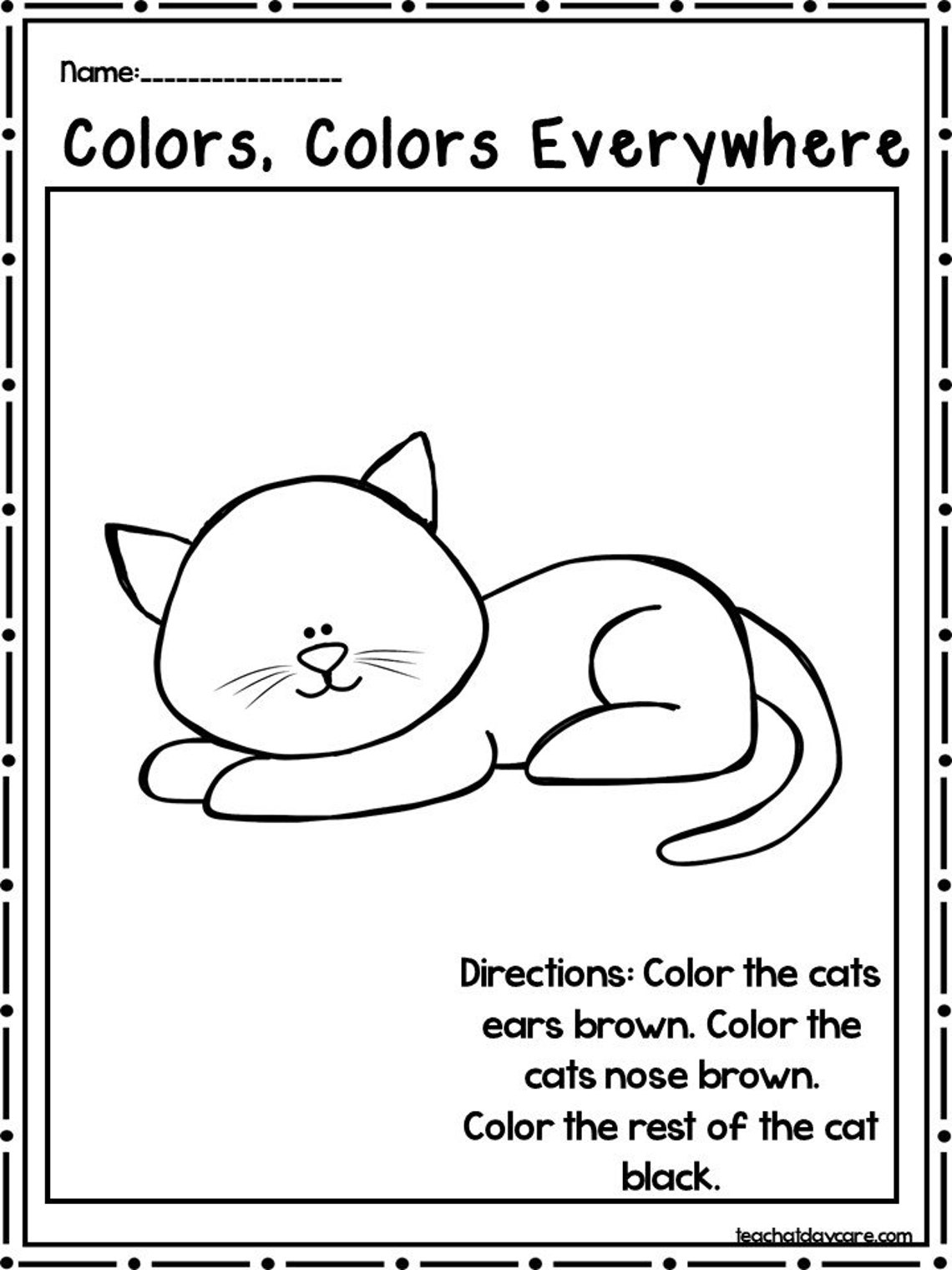 21 Color by Reading Directions Worksheets. Preschool and - Etsy