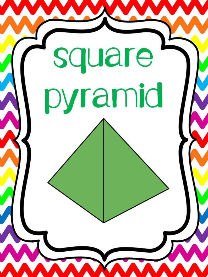 8 Printable 3-D Shapes Posters. Full Page Classroom Wall | Etsy