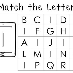 Uppercase Match the Letter Worksheets Work Mats. Preschool-kindergarten ...