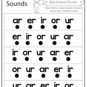 10 Say the Sounds Printable Worksheets. Preschool-3rd Grade Phonics. - Etsy